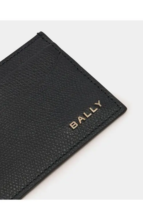 Bally Essential Card Holder In Grained Leather