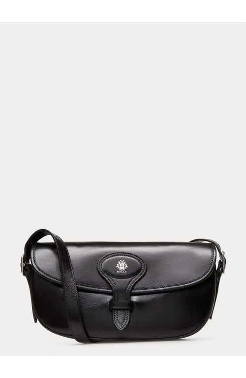 Bally Beckett Crossbody Bag In Leather - Black+palladio