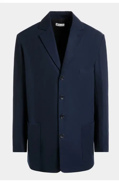 Bally Blazer In Cotton Blend - Blue