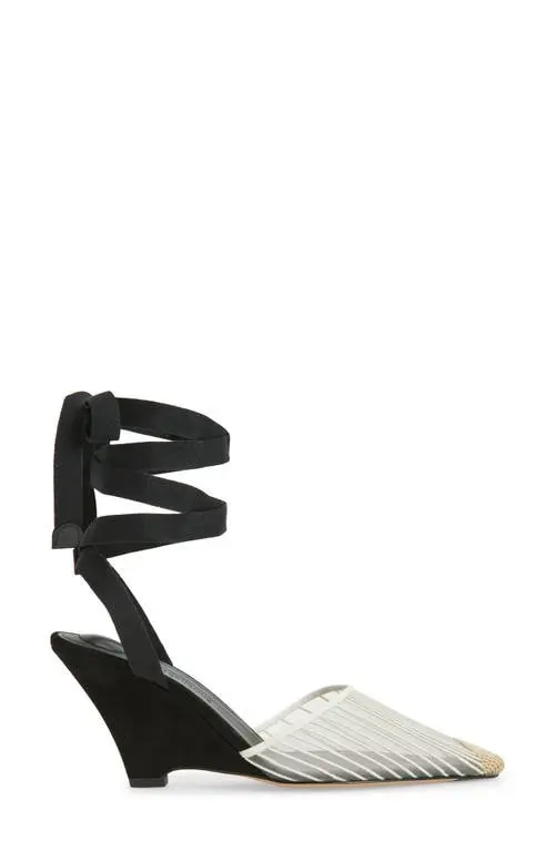 Jacquemus Les Espadrilles Pointed Toe Wedge Pump - White
