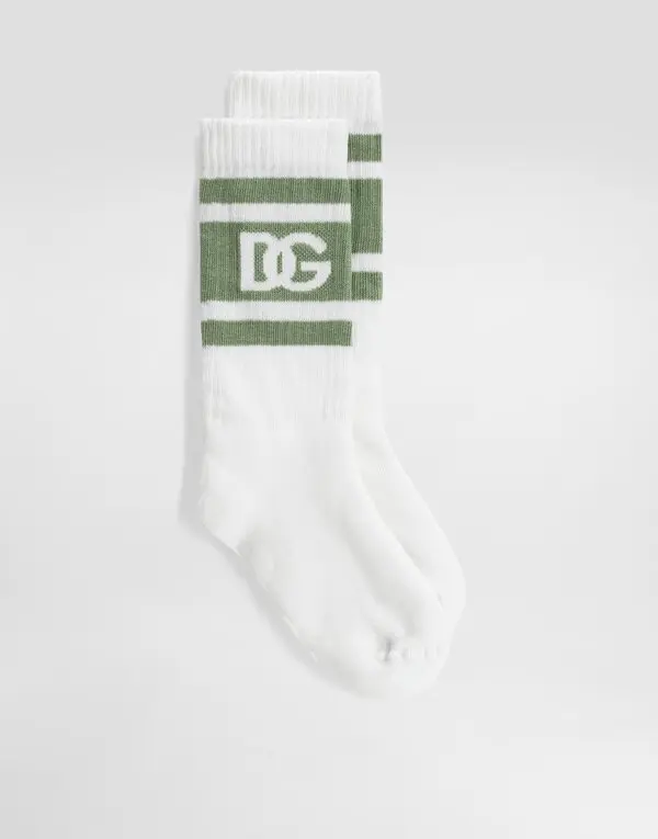 Dolce & Gabbana Socks With Intarsia Logo - Beige