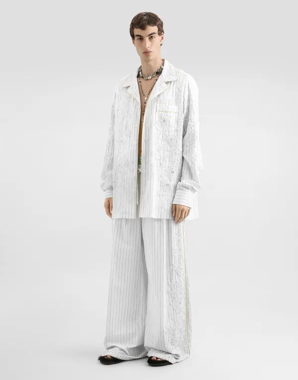 Dolce & Gabbana Vanity Trousers With Embroidery - Multicolor