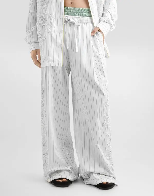 Dolce & Gabbana Vanity Trousers With Embroidery - Multicolor