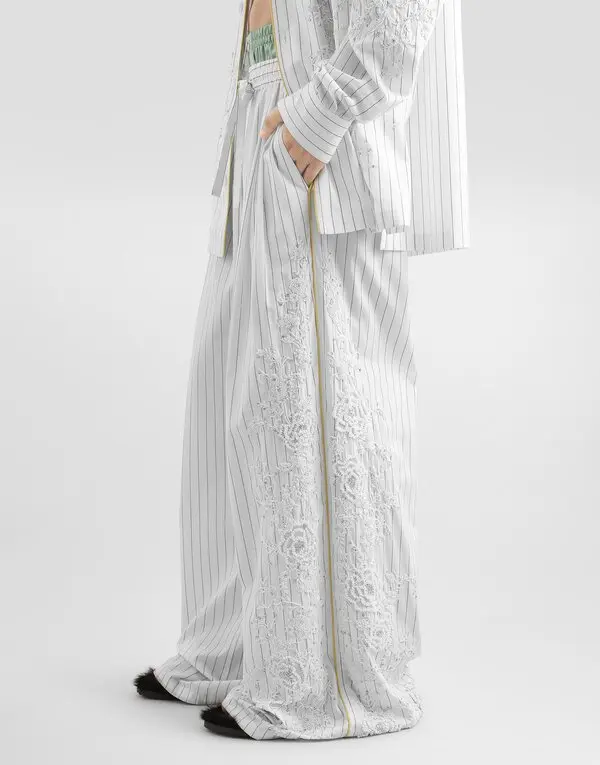 Dolce & Gabbana Vanity Trousers With Embroidery - Multicolor