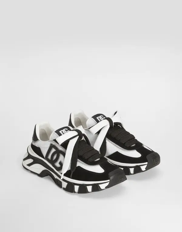 Dolce & Gabbana Dg Country Road Nylon And Leather Sneakers - Multicolor