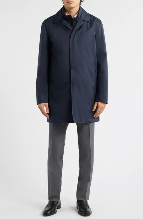 Canali Ultralight Waterproof Car Coat With Removable Bib