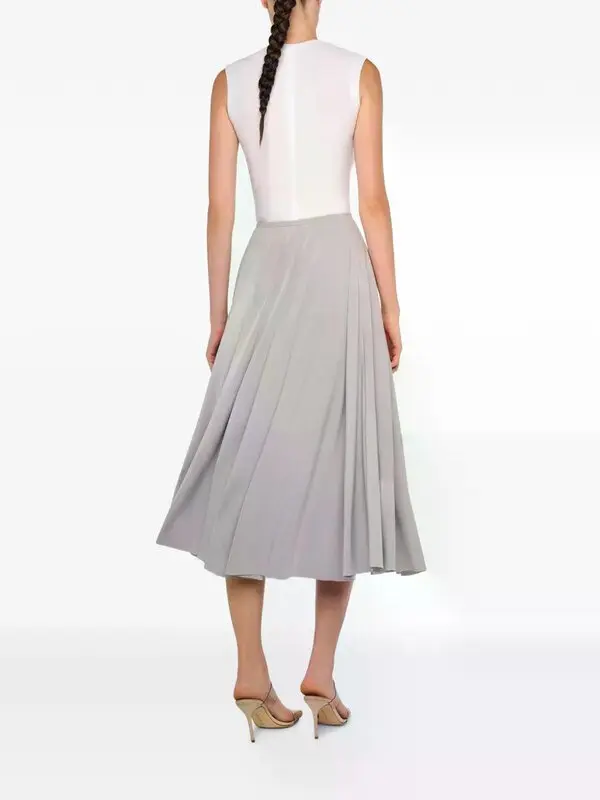 Norma Kamali Flared Mid-calf Skirt