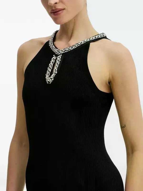 MORGAN Embellished Ribbed Maxi Dress