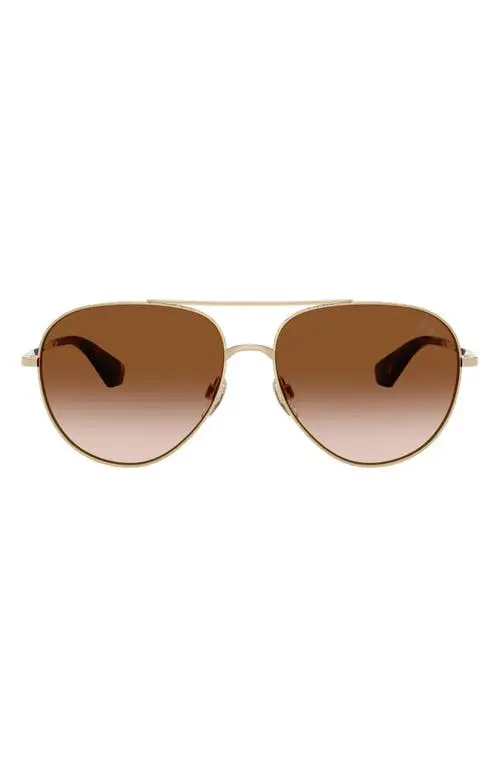 Burberry 59mm Pilot Sunglasses - Light Gold/brown Gradient