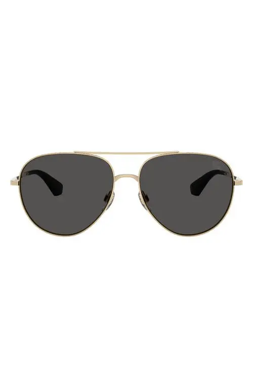 Burberry 59mm Pilot Sunglasses - Light Gold/dark Grey
