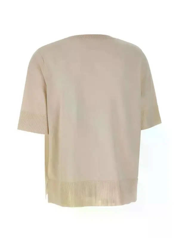 ELENA MIRÒ Ribbed Logo Knit Top