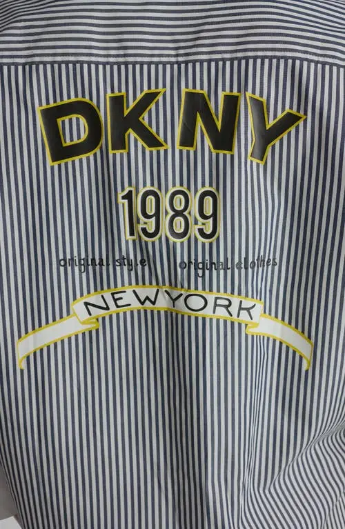 Dkny Stripe Logo Button-up Shirt