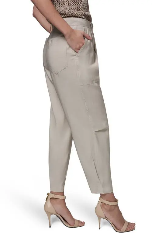 Donna Karan New York Pleated Crop Trousers - Tuscan Grey