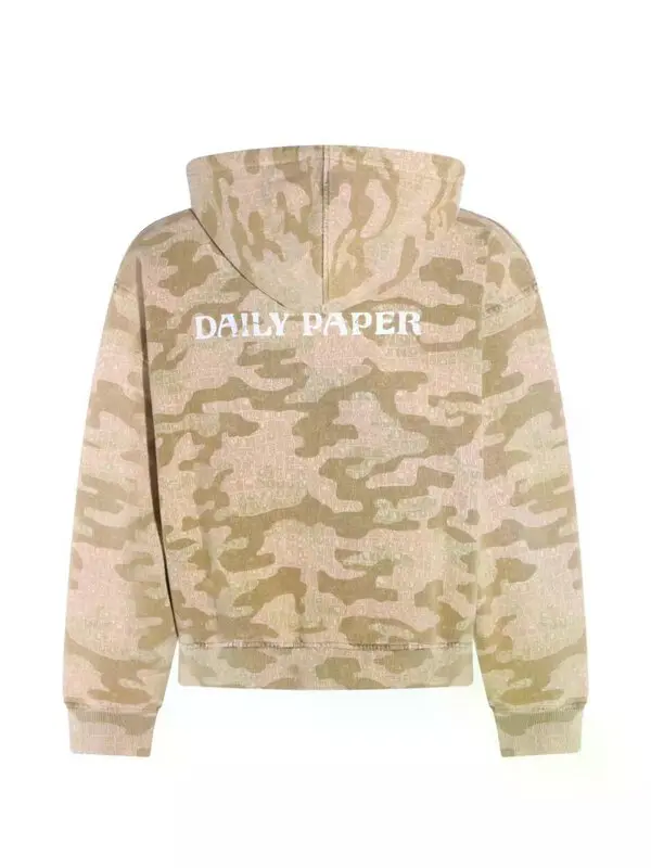 DAILY PAPER Camo-print Zip-up Hoodie