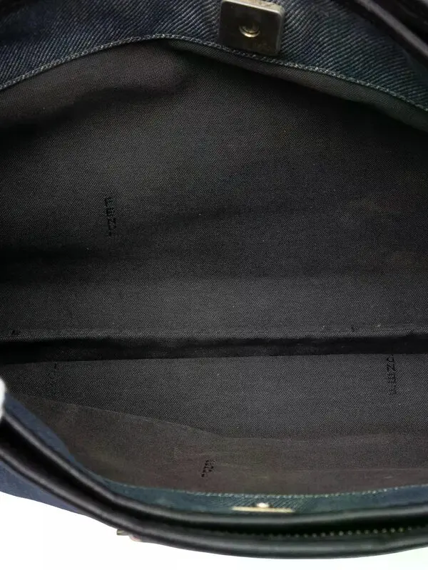 Fendi 2000-2010 Denim Pochette Crossbody Bag