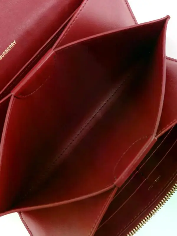 Burberry Leather Tb Wallet On Strap