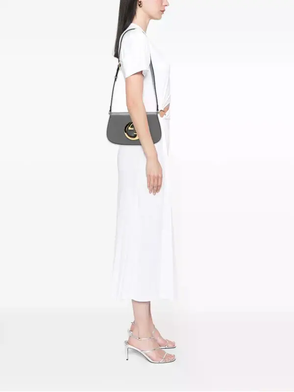 Gucci 2016-2026 Small Calfskin Blondie Chain Satchel - Grey