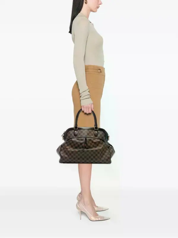 LOUIS VUITTON 2008 Damier Ebene Trevi Gm Satchel - Brown