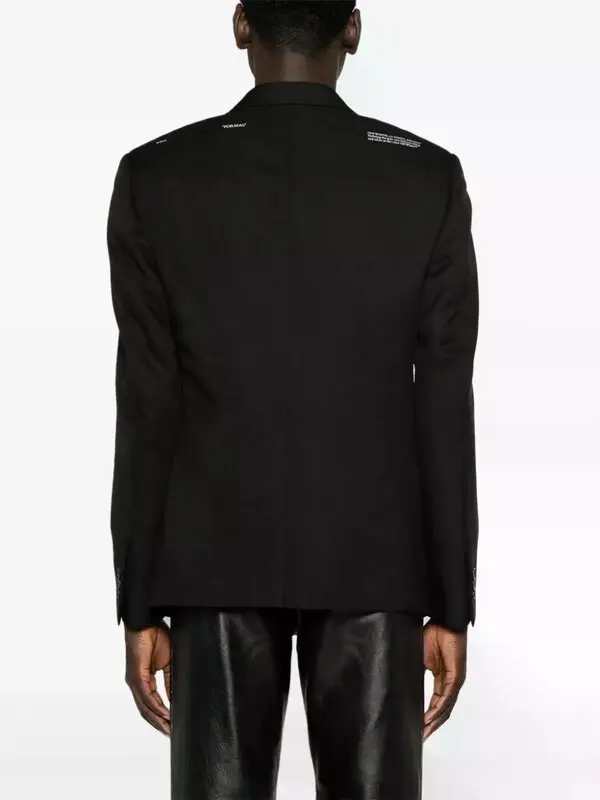 Off-White Single-breasted Twill-weave Blazer