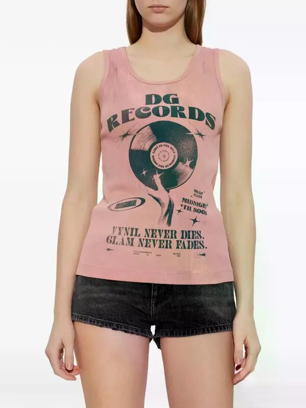 Dolce & Gabbana Printed Tank Top - Pink