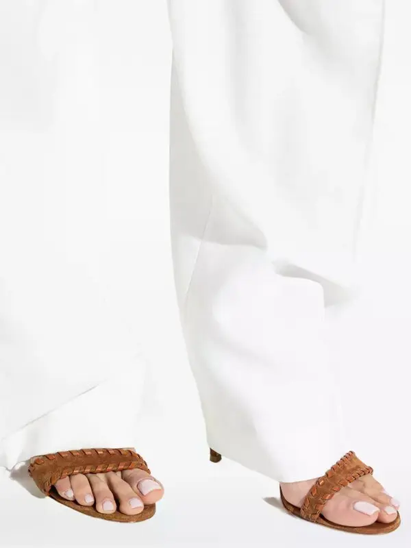 GIANVITO ROSSI Braided-detail Open-toe Sandals - Brown