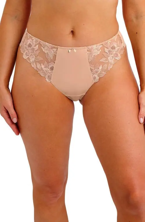 Fantasie Magdalena Lace Trim Thong - Natural Beige