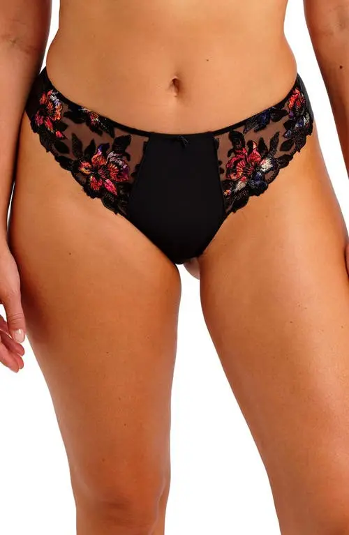 Fantasie Magdalena Lace Trim Thong - Noir