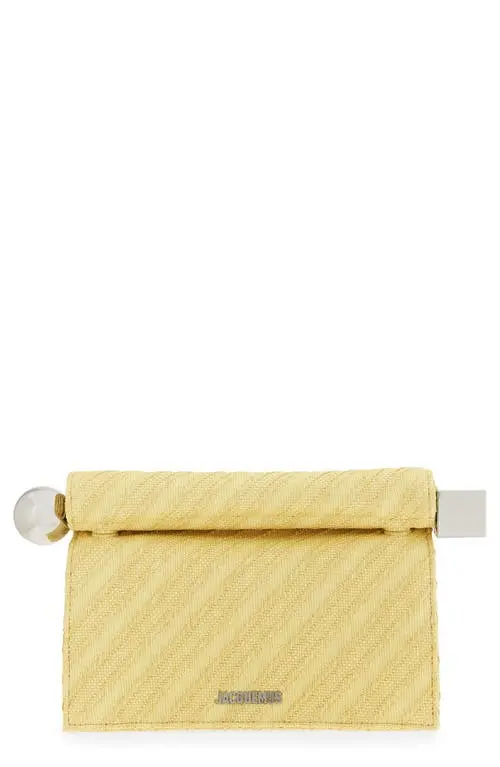 Jacquemus La Pochette Rond Carré Canvas Clutch - Light Yellow