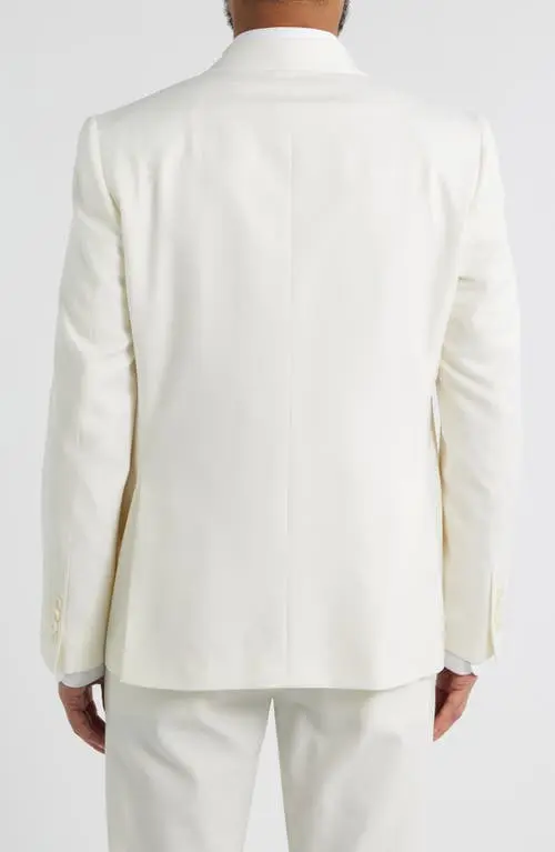 JACK VICTOR Ellis Double Breasted Ivory Super 120s Wool Dinner Jacket