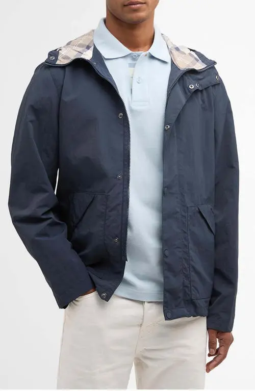 Barbour Showerproof Hooded Jacket - Navy