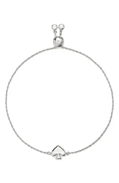 Kate Spade New York Spade Charm Slider Bracelet - Silver