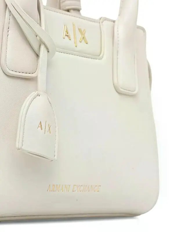 Armani Exchange Tag-detail Tote Bag - White