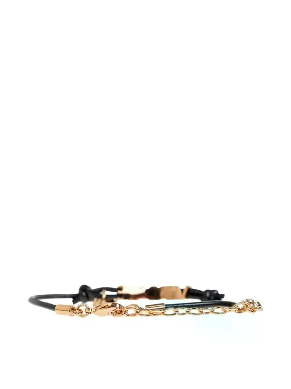 Versace Medusa Charm Leather Bracelet