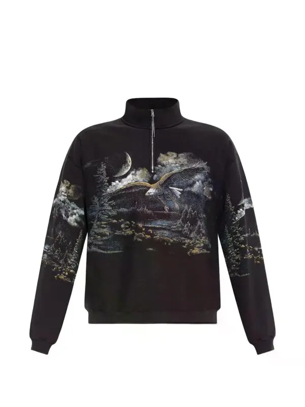 ROA Graphic Zip-neck Sweatshirt