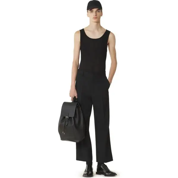 LANVIN Pleated Jersey Tank Top - Black