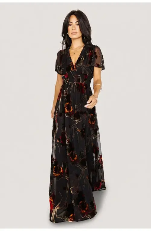 BALTIC BØRN Valen Maxi Dress - Black Multi