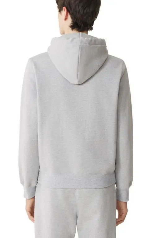 LANVIN Ribbon Logo Fleece Hoodie - Heather Grey