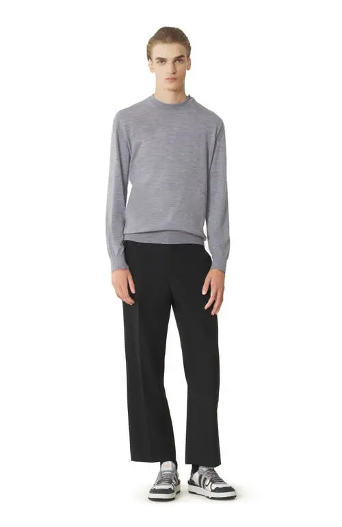 LANVIN Merino Wool Sweater - Light Grey