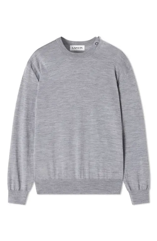 LANVIN Merino Wool Sweater - Light Grey