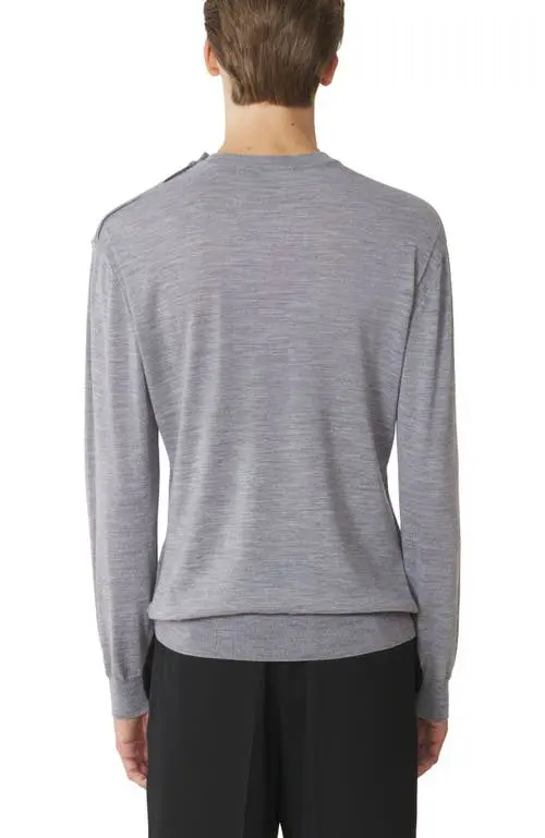 LANVIN Merino Wool Sweater - Light Grey