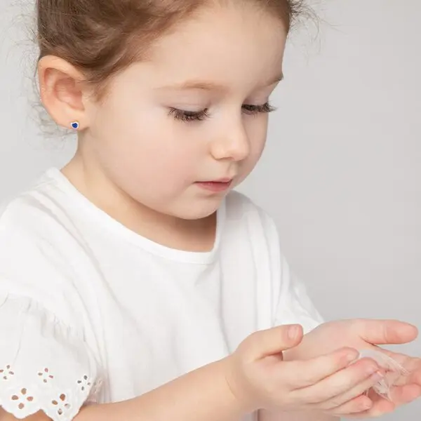 IN SEASON JEWELRY Heart Shaped Cubic Zirconia Stud Earrings - Blue