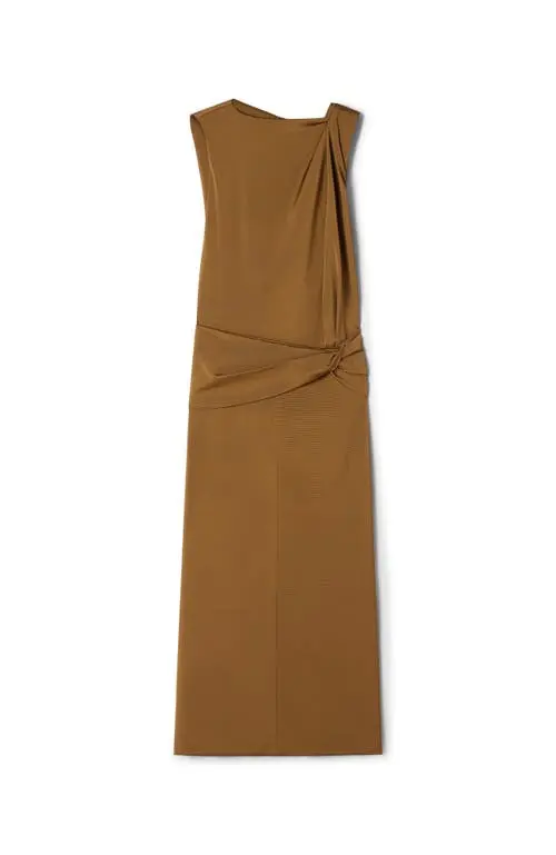 LANVIN Midi Dress In Viscose - Golden Brown