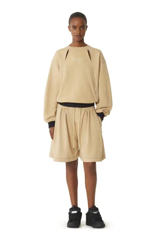 LANVIN Cotton Bermuda Shorts - Sand