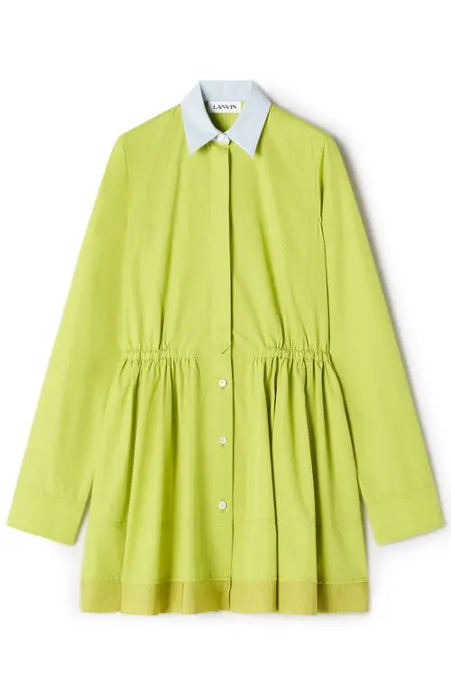 LANVIN Cotton Poplin Shirt Dress - Absinth Green