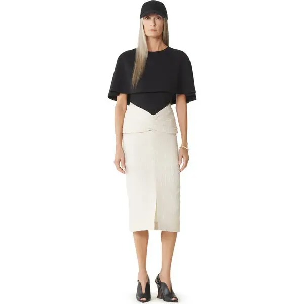 LANVIN Midi Skirt In Jacquard - White