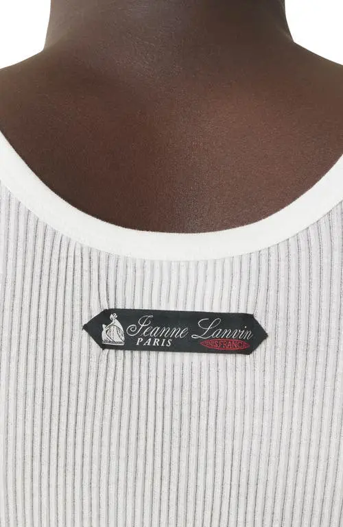 LANVIN Pleated Jersey Tank Top - White