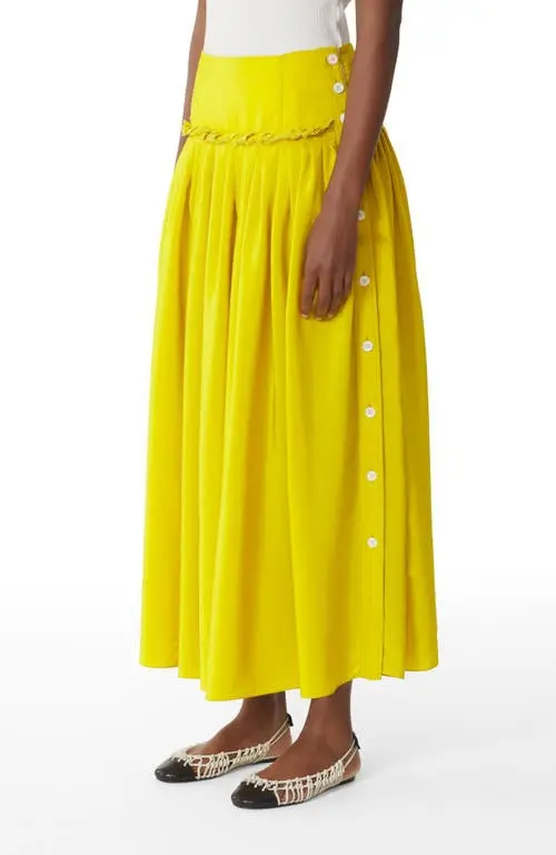 LANVIN Basque Skirt In Charmeuse - Yellow