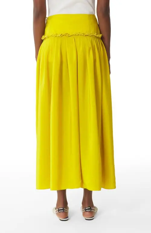 LANVIN Basque Skirt In Charmeuse - Yellow