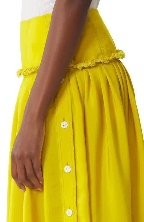 LANVIN Basque Skirt In Charmeuse - Yellow
