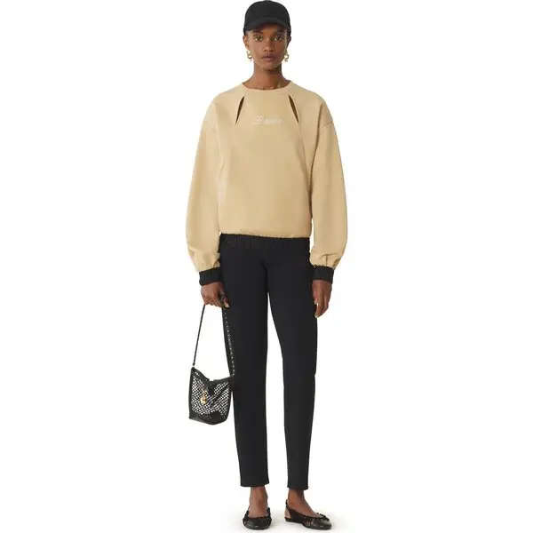 LANVIN Ribbon Detailed Sweatshirt - Sand